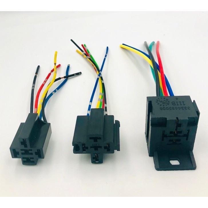 1PCS 5Pin Relay Holder Ceramic Socket Wire Vehicles Control 12V 24V 40A ...