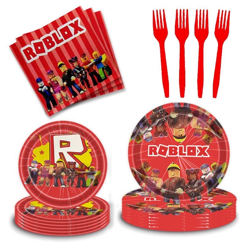 Hot Game ROBLOX Theme Party Kids Birthday Gifts Cartoon Mosaic Lego ...