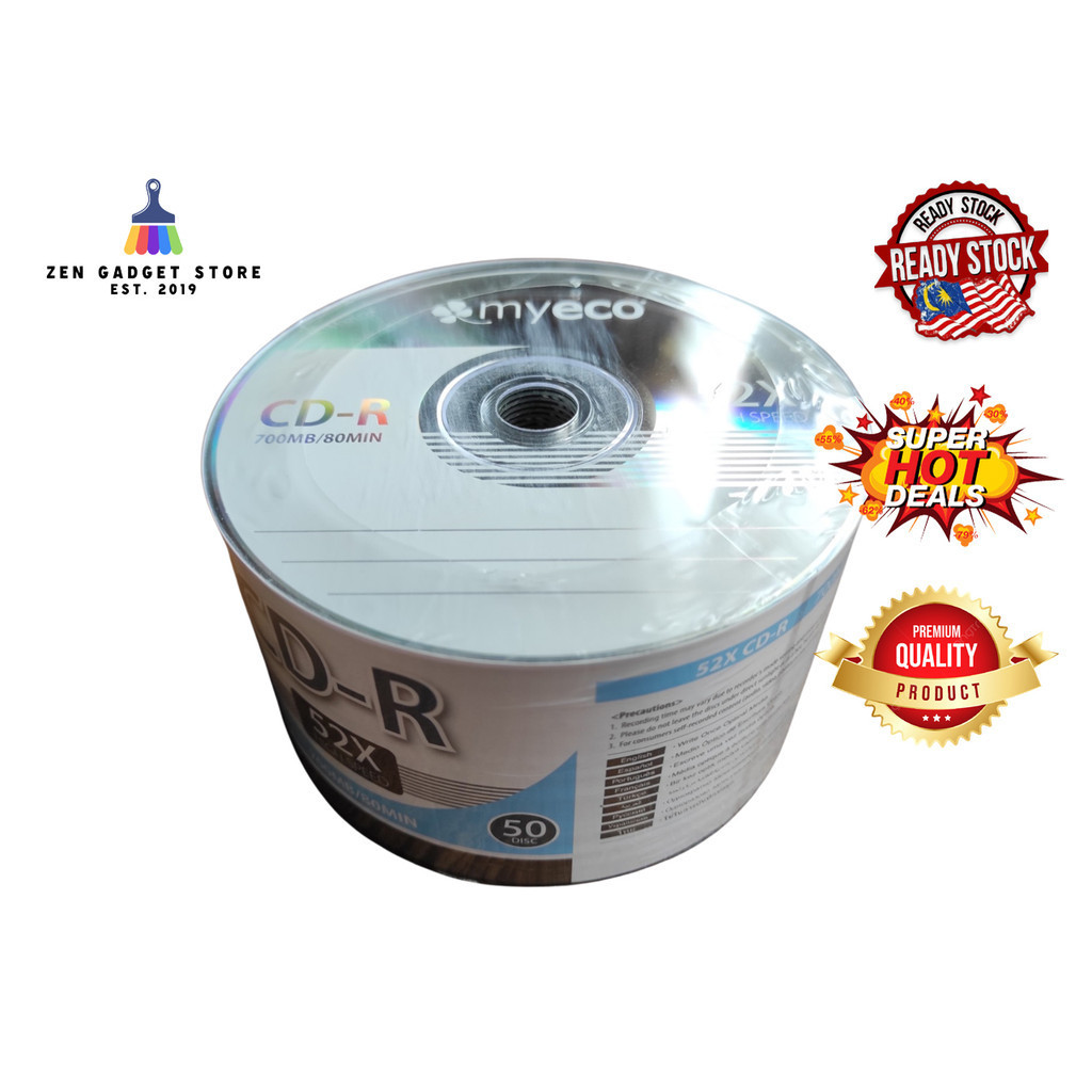 MyEco Brand (52X High Speed) (700MB/80Min) (Blank Disc) (Compact Disc ...