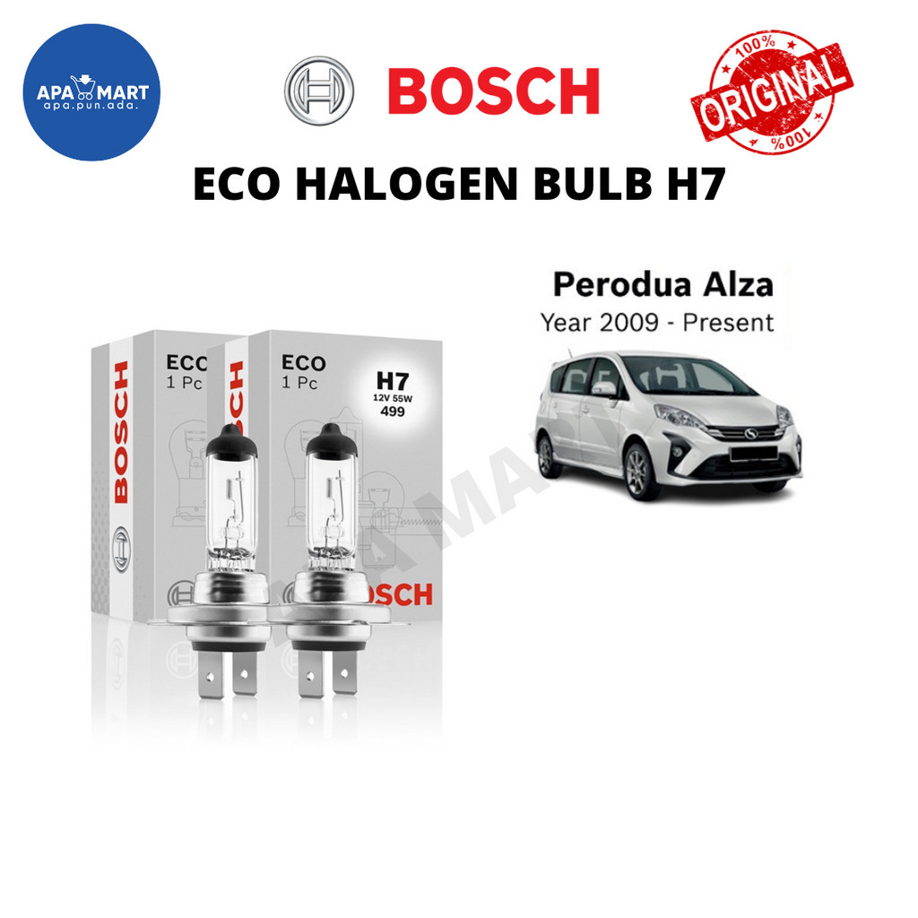 BOSCH Eco H7 Halogen Headlamp Bulb 12V 55W H7 Bulb for Perodua Alza ...