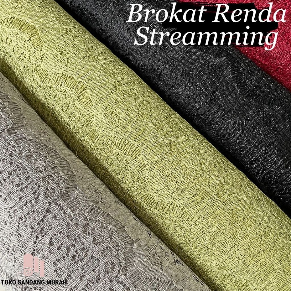 Soft Brocade Streaming Lace Fabric (Lace Brocade) PREMIUM Plain Motif ...