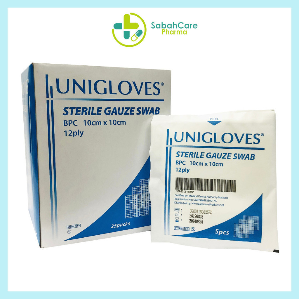 SABAHCARE UNIGLOVE STERILE, NON-STERILE GAUZE | Shopee Malaysia