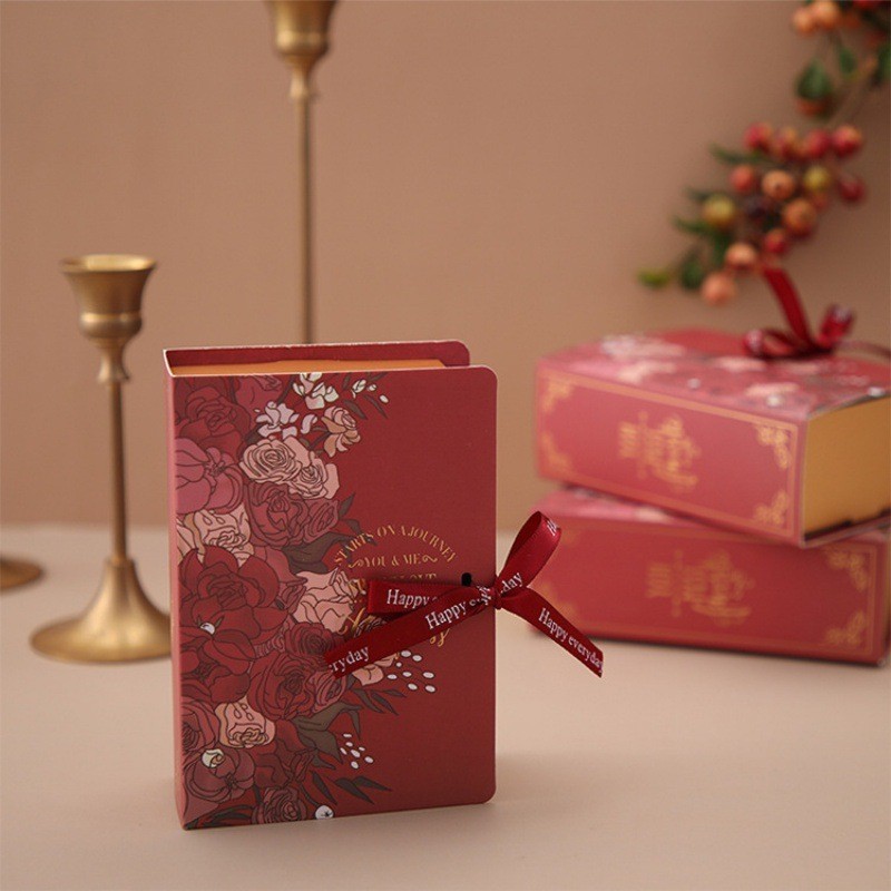 Creative Simple Book Shape Gift Box DIY Gift Candy Packaging Wedding ...