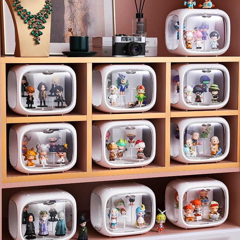 Acrylic Popmart Display Box Doll Model Storage Box Handmade Magnetic ...