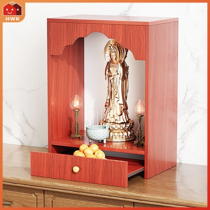 Table Shrine Home Buddha Cabinet Altar God of Wealth Wall-Mounted ...