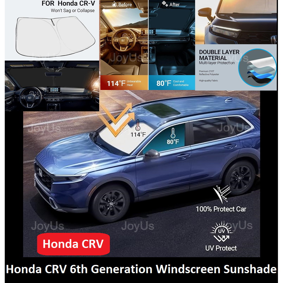 Honda CRV 6th Gen 2024 2025 Custom Fit Windscreen Sunshade Cover ...