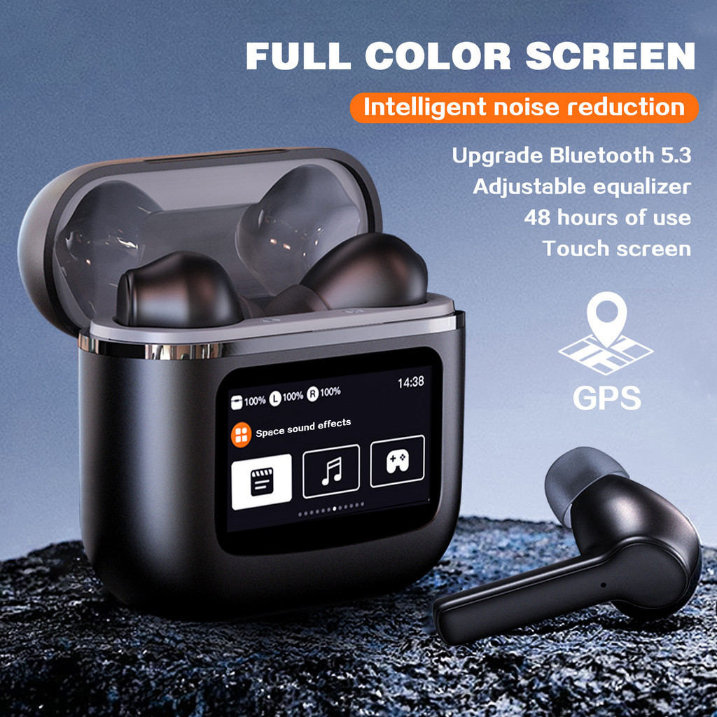 TWS5.4 LCD Wireless Earphone Bluetooth Waterproof In-Ear HiFi Stereo ...