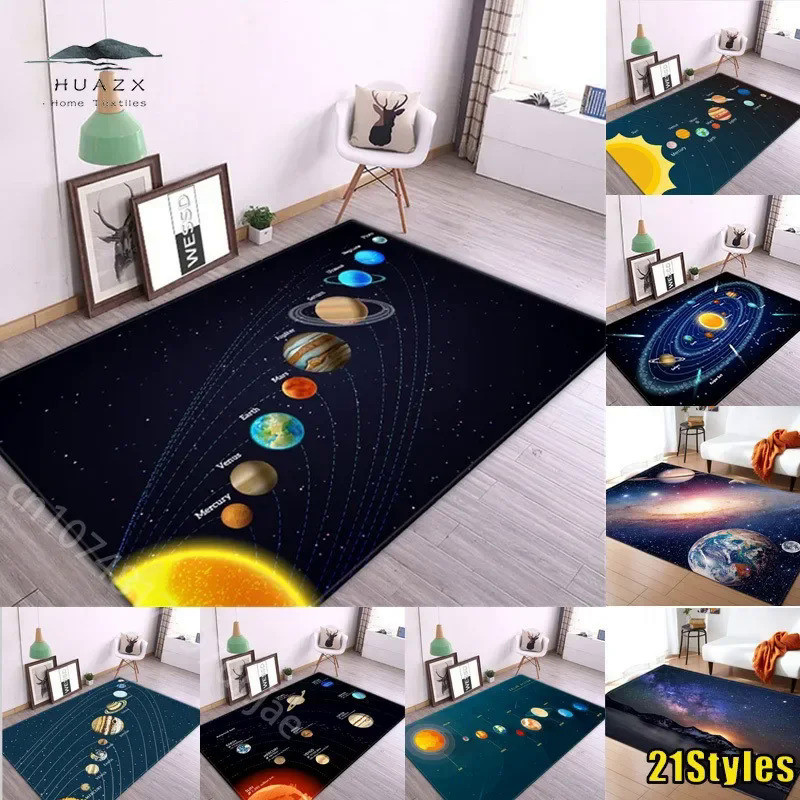3D Solar System Bedroom Carpet Space Planet Rug For Boy Play Crawling ...