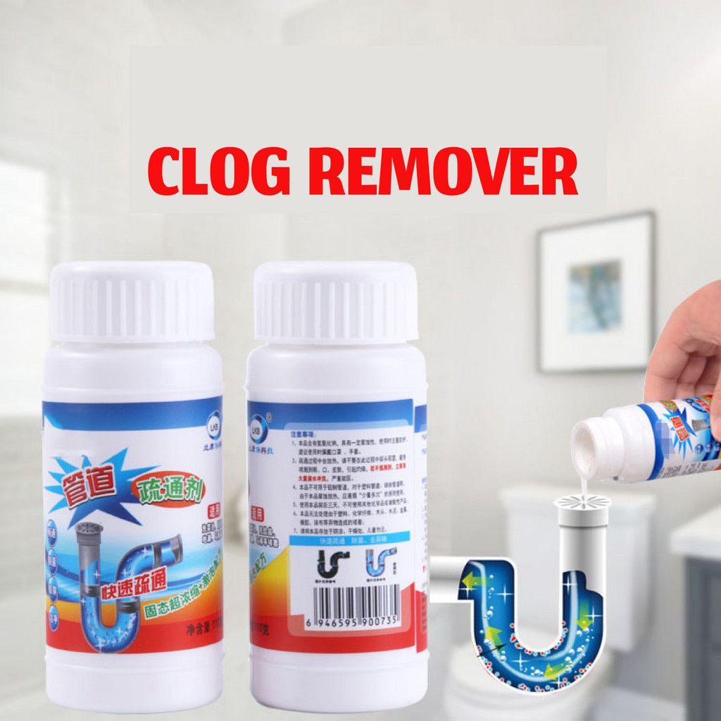 Clog Remover Drain Pipe Basin Cleaner Clogged Drainage Remover Powder ...