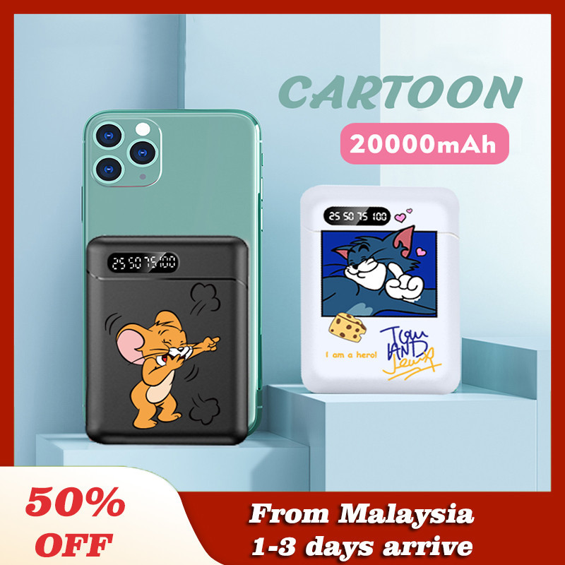 Portable 20000mAh Powerbank Fast Charging Power Bank Cartoon Pattern ...