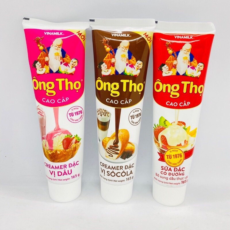 Ong Tho Condensed Milk Strawberry/Chocolate/Traditional 165g - Thai Ha ...