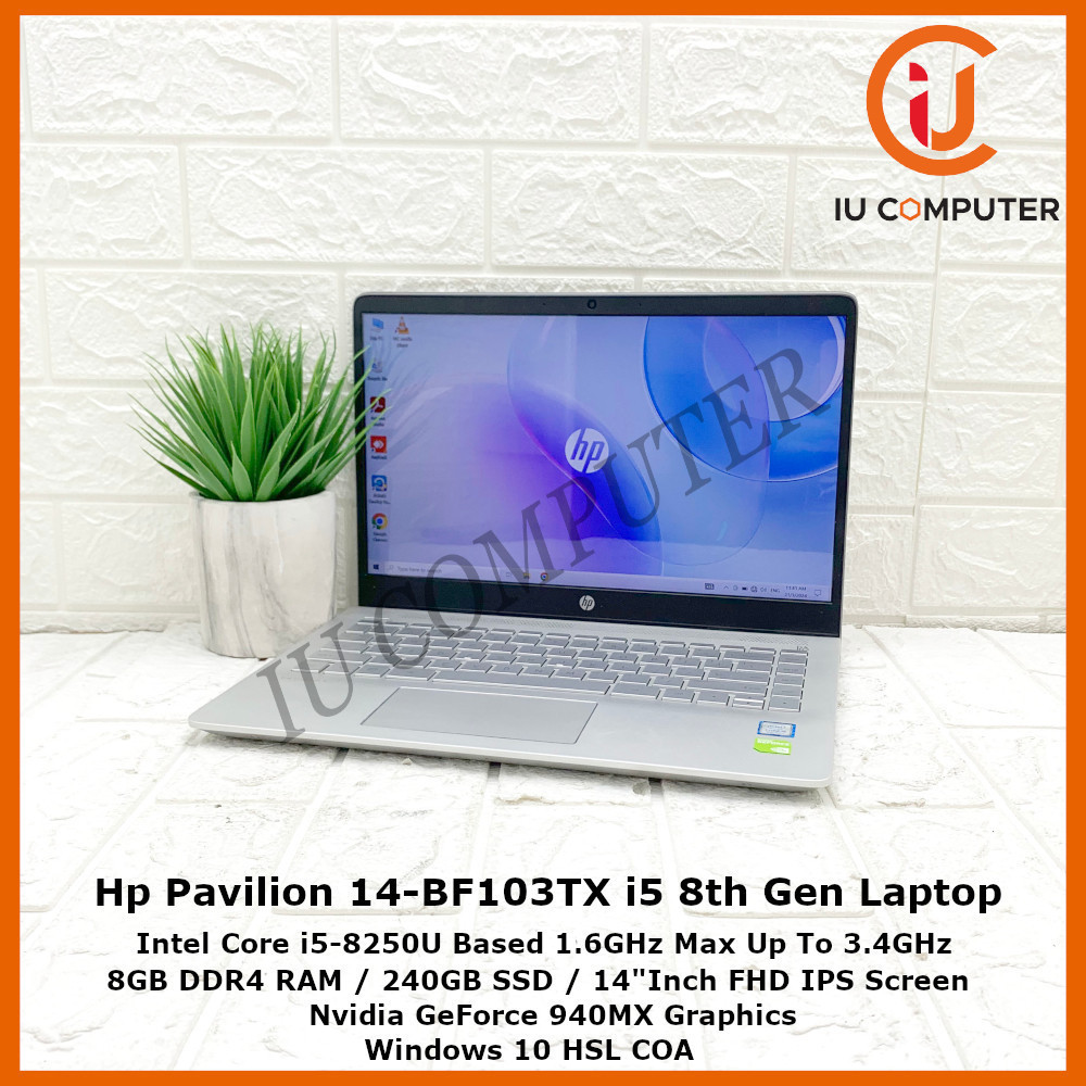 HP PAVILION LAPTOP 14-BF103TX INTEL CORE I5-8250U 8GB RAM 240GB SSD ...