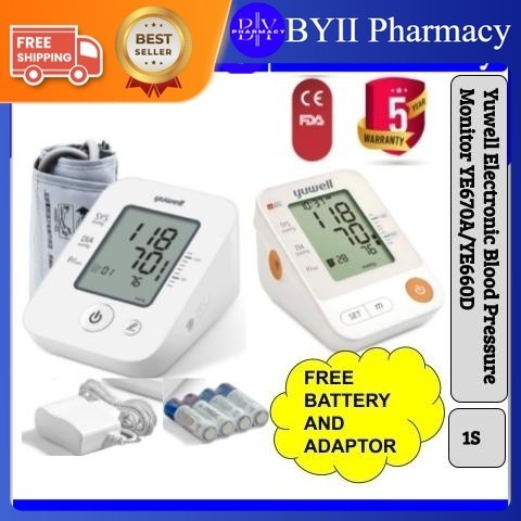 [KKM & MDA LULUS] Yuwell Electronic Blood Pressure Monitor YE660D or ...