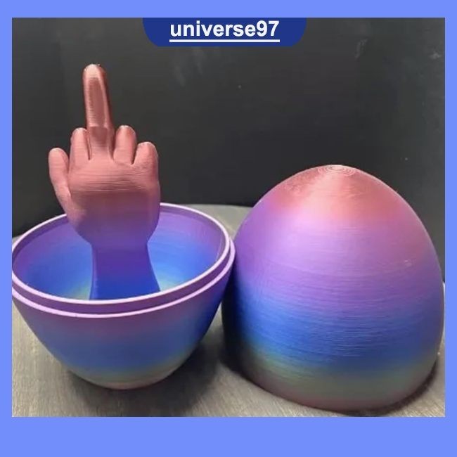 PING Easter Surprise Eggs, 3D Printed Middle Finger Easter Egg ...