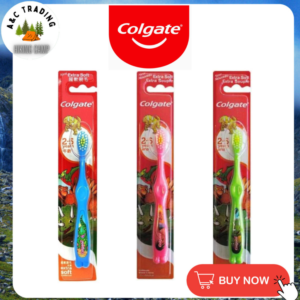 Colgate Kids Dinosaur Toothbrush 2-5 Years Extra Soft 1s Random colour ...