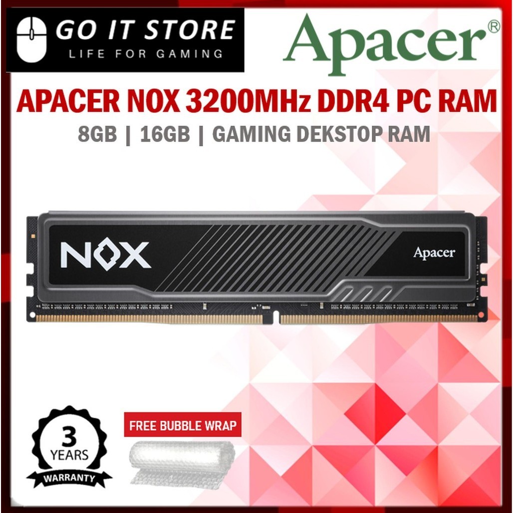 Apacer Ram Nox DDR4 3200MHz Gaming Ram (8GB / 16GB) | Shopee Malaysia