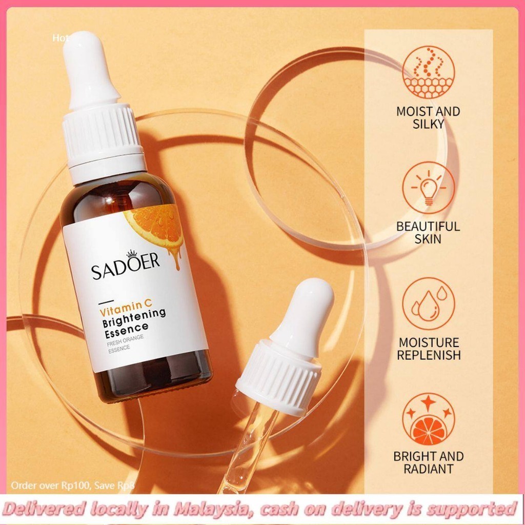 SADOER Vitamin C Beautifying Skin Essence Moisturizing Brightening Rejuvenating Care Products ...