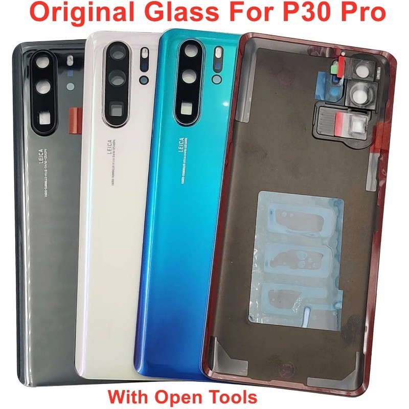 Original Glass For Huawei P30 Pro Battery Glass Cover Hard Back Lid ...