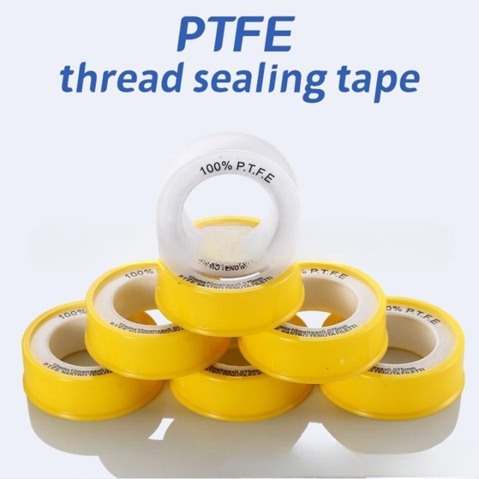 100% PTFE Thread Seal Tape White Tape Pipe Leak Water Plumber Hardware ...