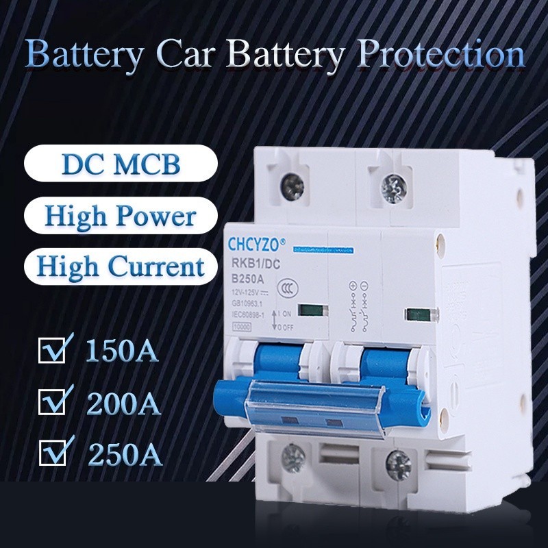 2P DC Breaker 12V 24V 36V 48V 96V 120V DC MCB MCCB 100A 150A Solar ...