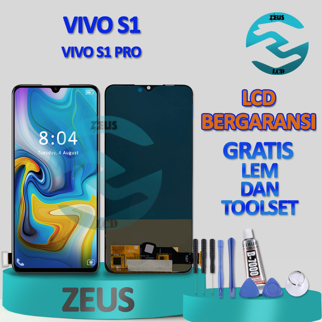 Lcd TOUCHSCREEN VIVO S11907 / S1 PRO 1920/ Y7S / Y9S ORIGINAL FULLSET FREE TOOLSET + GLUE ...