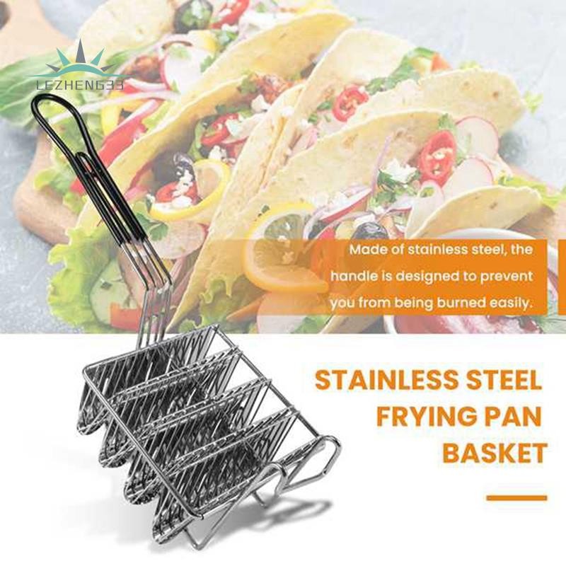 2Pcs Taco Fryer Basket, Taco Shell Fryer, Holds Shells Deep Fryer Taco ...