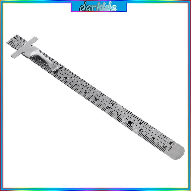 Dark 6 Inch Stainless Steel Precision Ruler Sliding Pocket Ruler with ...