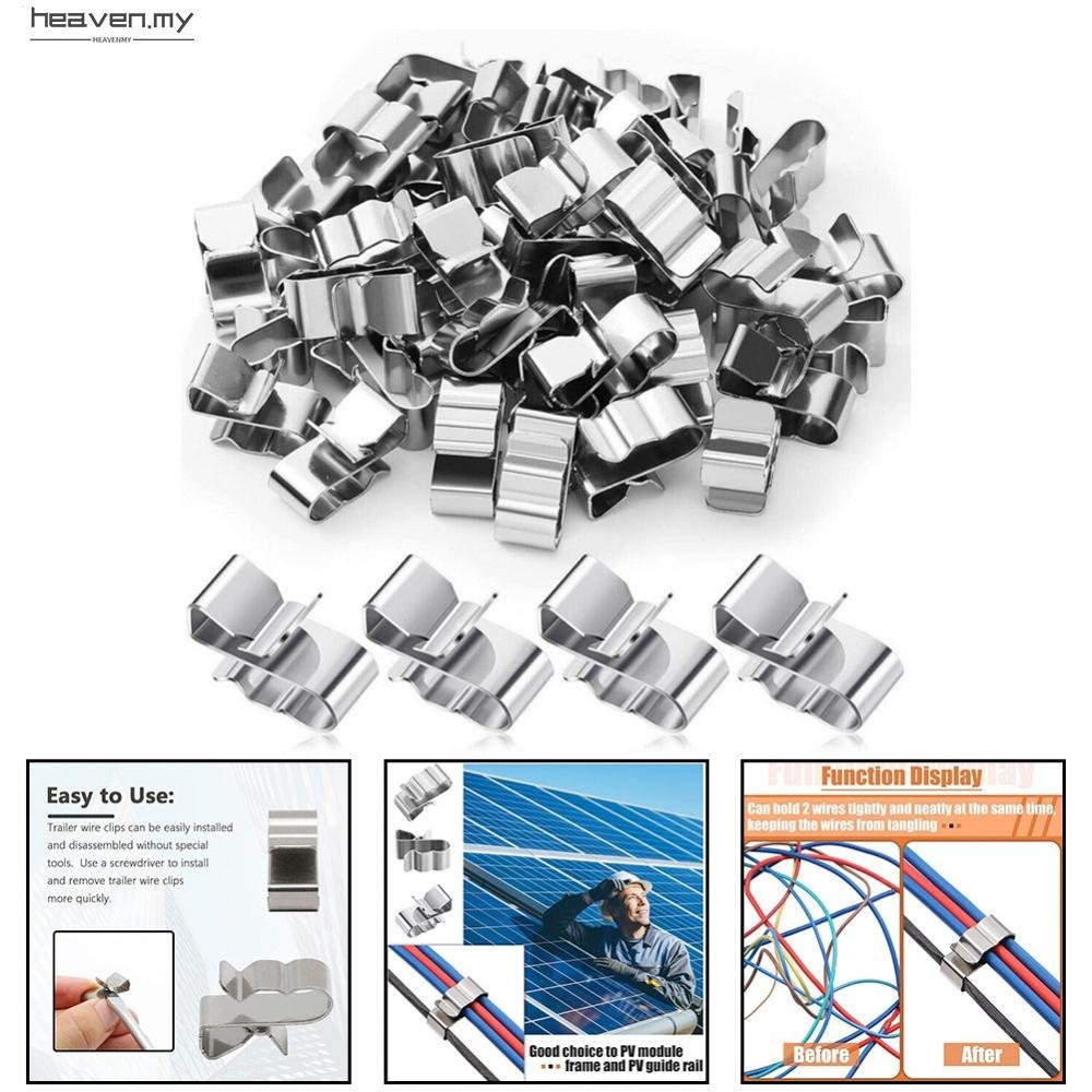 Compact Design 50 Pcs Stainless Steel Wire Cable Clamps for Use ...