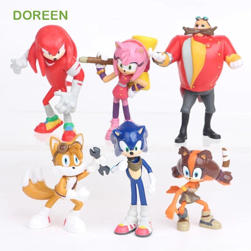 DOREEN Sonic Figure Cartoon Figurines Movie Game Dolls Sound Sonic ...
