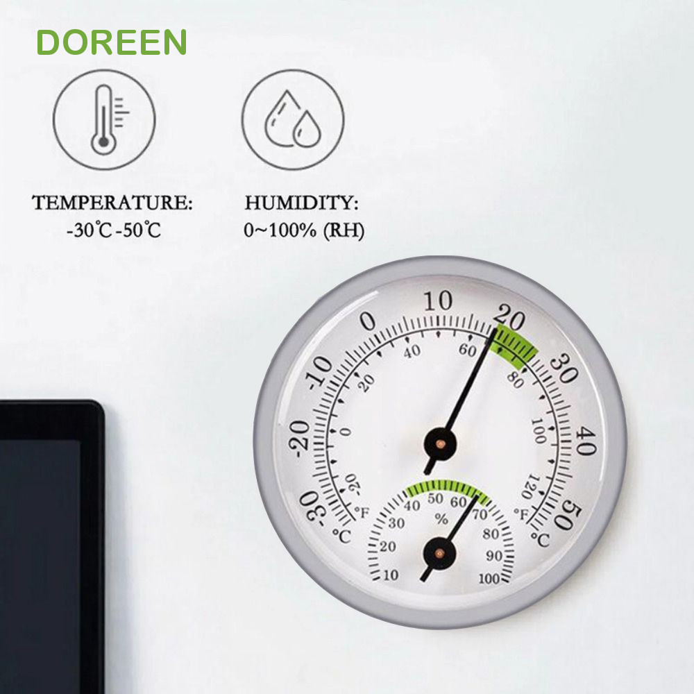 DOREEN 2 PCS Mini Thermometer, Temperature Humidity Pointer Type ...