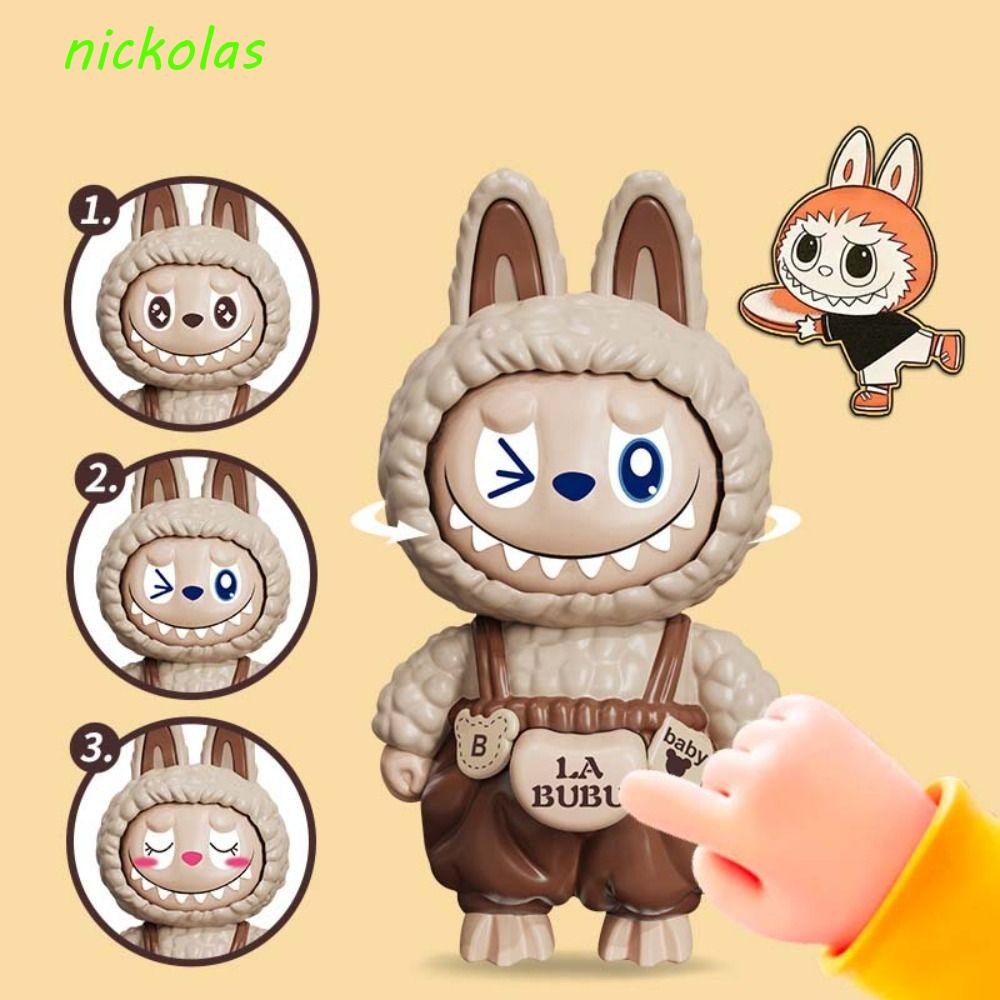 NICKOLAS Labubu Face Changing Doll, With Keychain 3 Facial Labubu Face ...