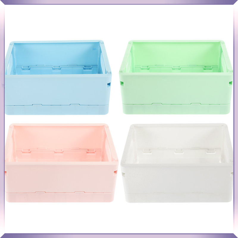 Cube Bin Basket with Lid Decorative Storage Crate Crates for Foldable ...