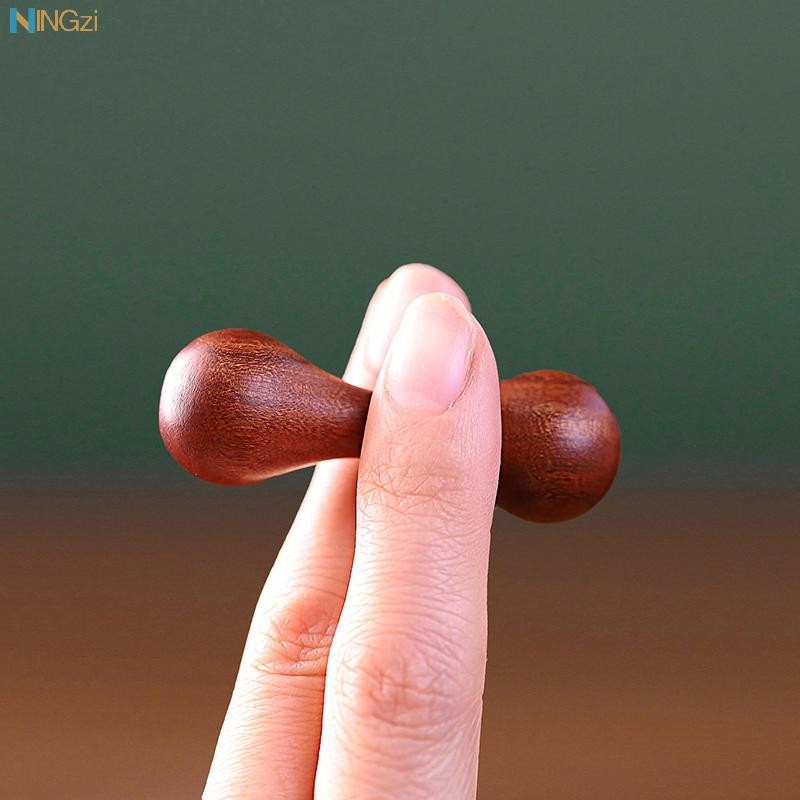 MY Knucklebone Sandalwood Fingertip Top Baole Bead Begleri Toy Knucklebone Finger Limit Anti ...