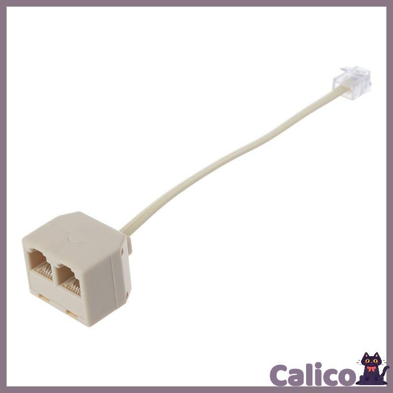 Cali Male to Female RJ11 6P4C Adapter for Two Phones FAX Machines ...