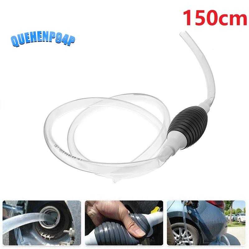 150cm Portable Hand Siphon Pump Petrol -crude oil Water Oil Liquid Fuel ...