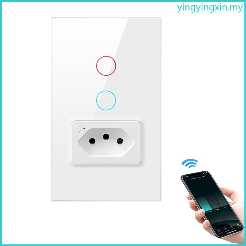 YIN Brazil Wifi Smart Light Switch With Socket Smart-Life Touch Switch ...