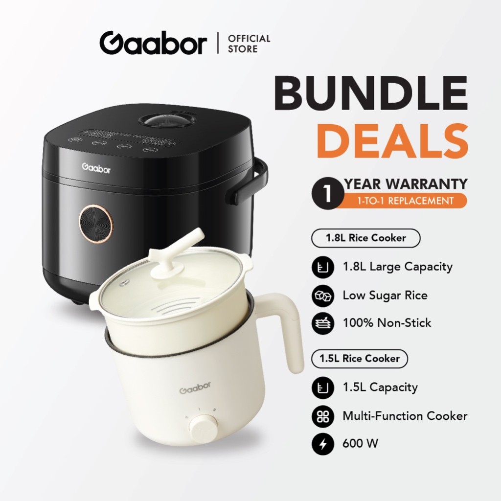 [Bundle Sales] Gaabor 5L Touch Screen Rice Cooker RC18T Online Version ...