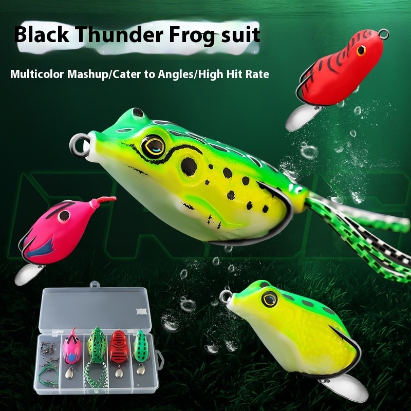 Soft Rubber Frog Lure Set | Giant Snakehead Killer | Weedless High ...