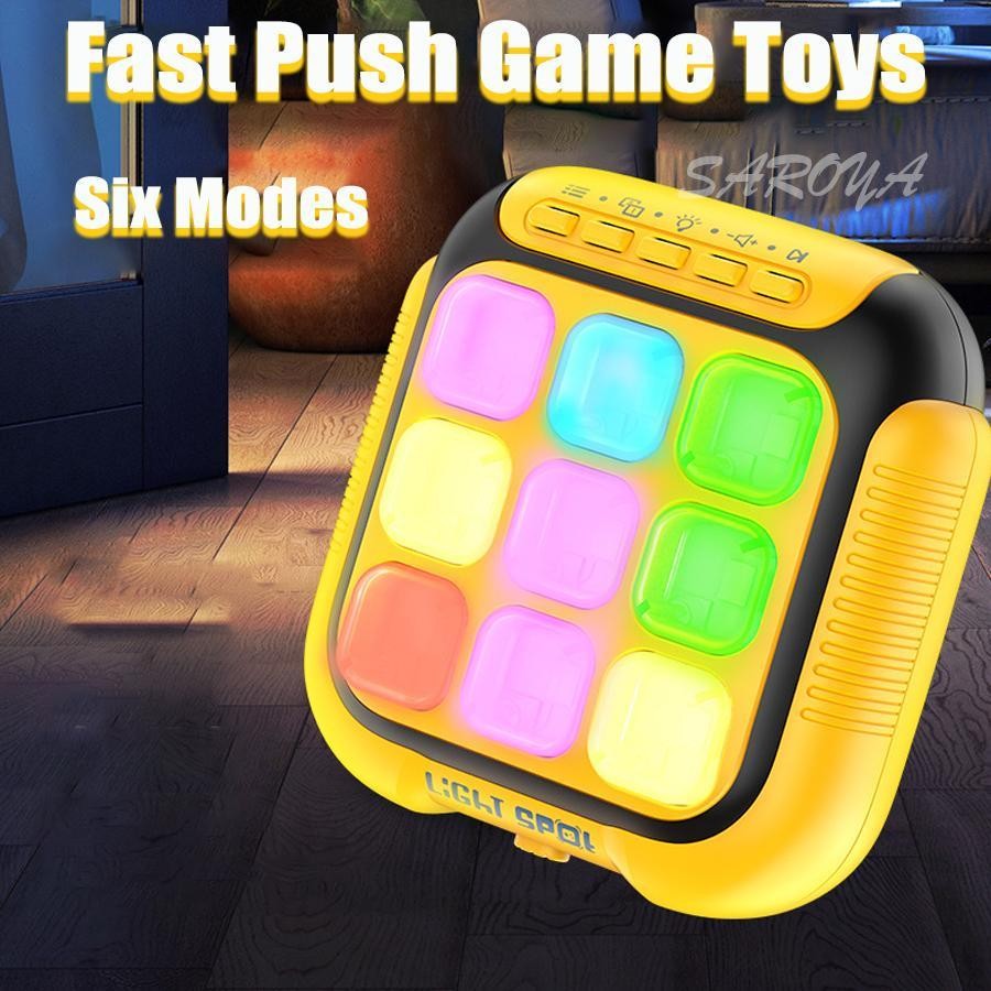 Fast Push Game Console Electronic Pop Light Up Quick Push Game Handheld Toys Kids Fidget Anti ...