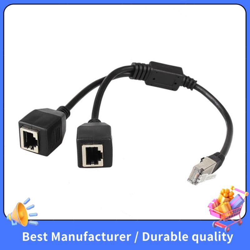 【NEW】RJ45 Ethernet Splitter Cable,1 Male to 2 Female Ethernet Connector ...