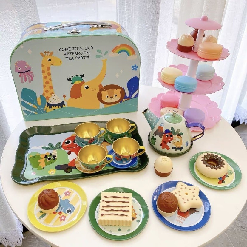 [Misoka Kids] Cartoon Afternoon Tea Set Unicorn/Sea animals/Wild animals/Dinosaur | Shopee Malaysia