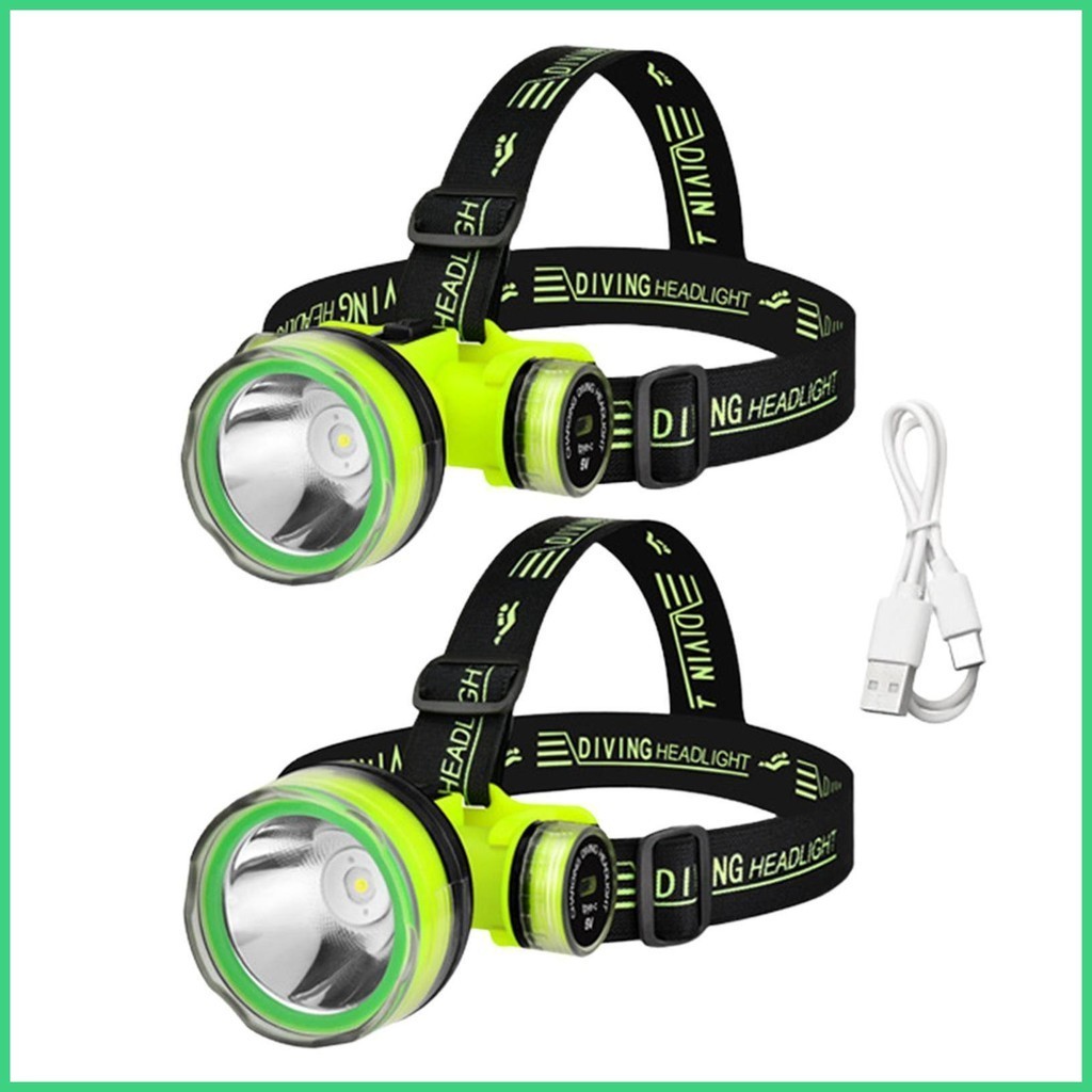 Scuba Diving Light Headlamp Underwater Flashlight Dive Head Light Scuba ...