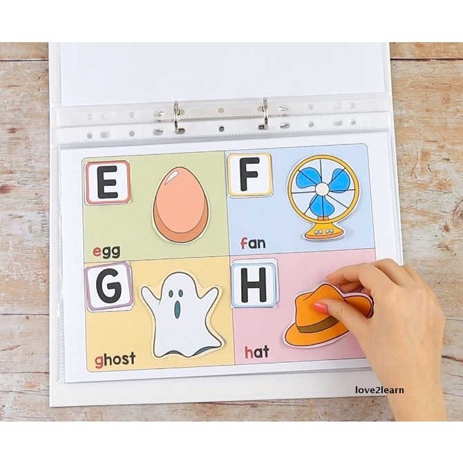 [READY STOCK] Alphabet Letter Busy Book Beginning Sound Animal Matching ...