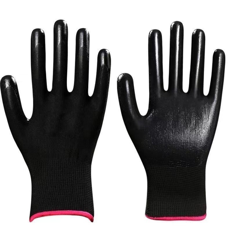 20pcs/10pair PU Nitrile Cotton Half Rubber Glove Sarung Tangan Getah ...