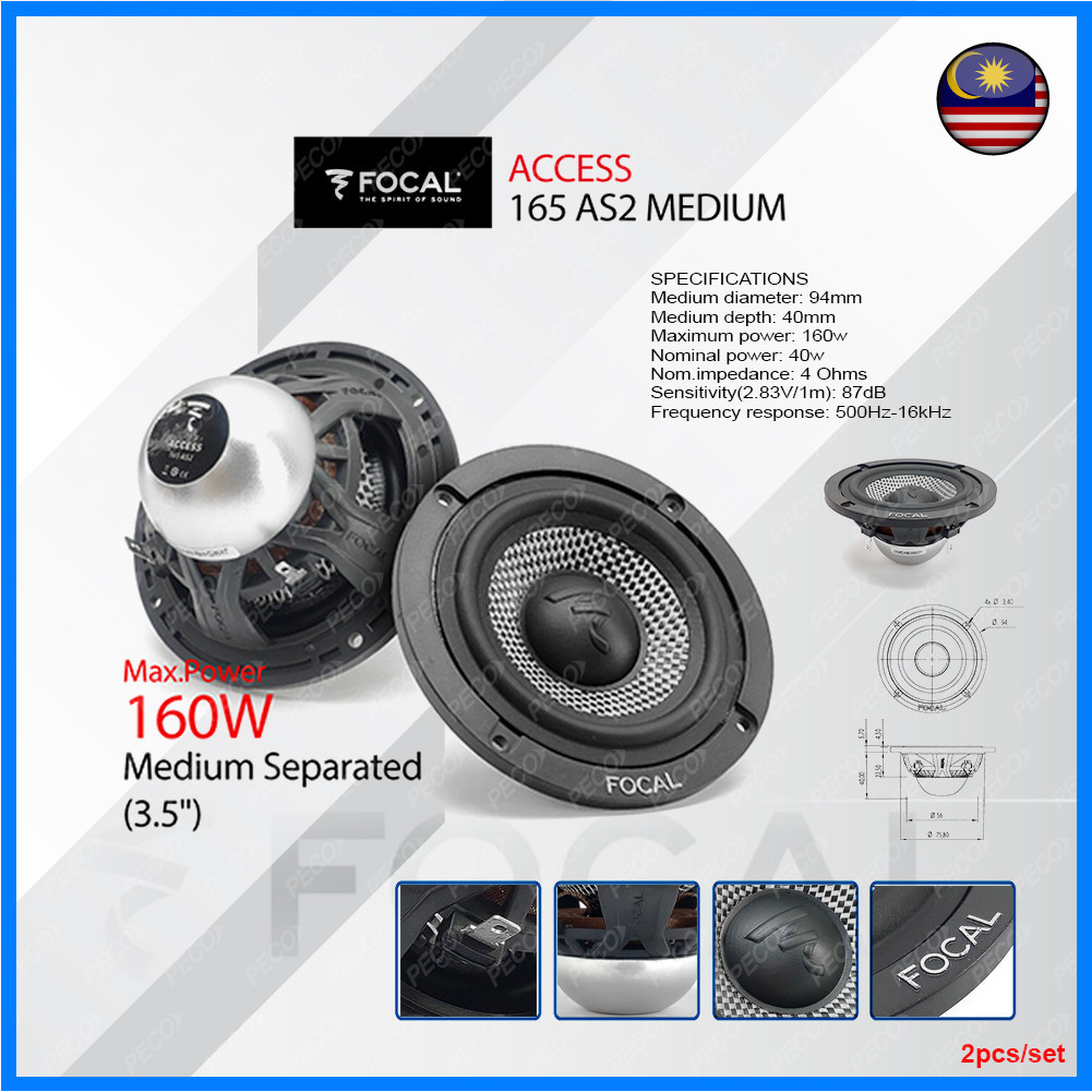 Focal Access 165 AS3 / AS2 3" / 3.5" The Spirit Of Sound Car Speaker | Shopee Malaysia
