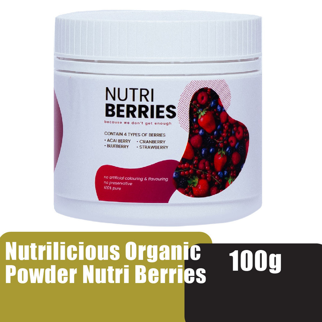 NUTRILICIOUS Organic Nutri Berries 100g - Acai Berry Powder, Acai Powder, Antioxidant ...