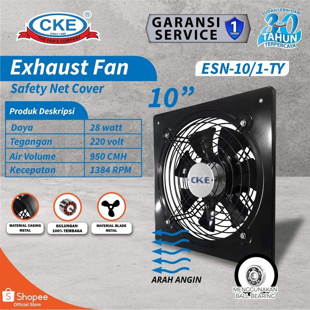 10" Inch Wall Exhaust Fan 10 Inch Industrial Wall Exhaust Fan | Shopee ...