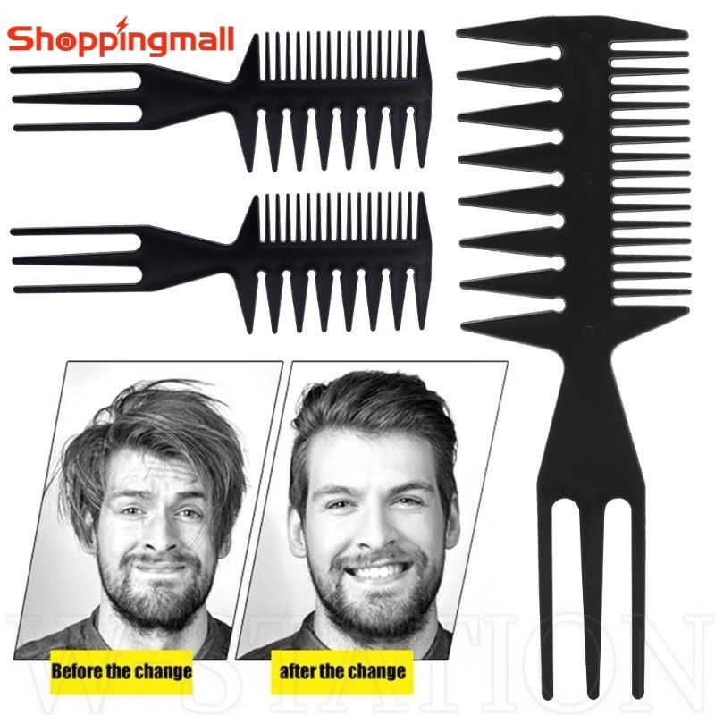 [Sunshine] Men Big Back Head Comb Double-sided Large Wide Tooth Texture ...