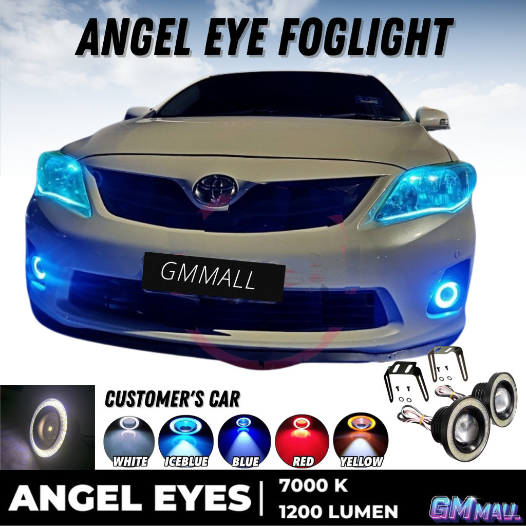 2PC TOYOTA COROLLA ALTIS ANGEL EAGLE EYE Halo Ring LED Fog Spot lamp ...