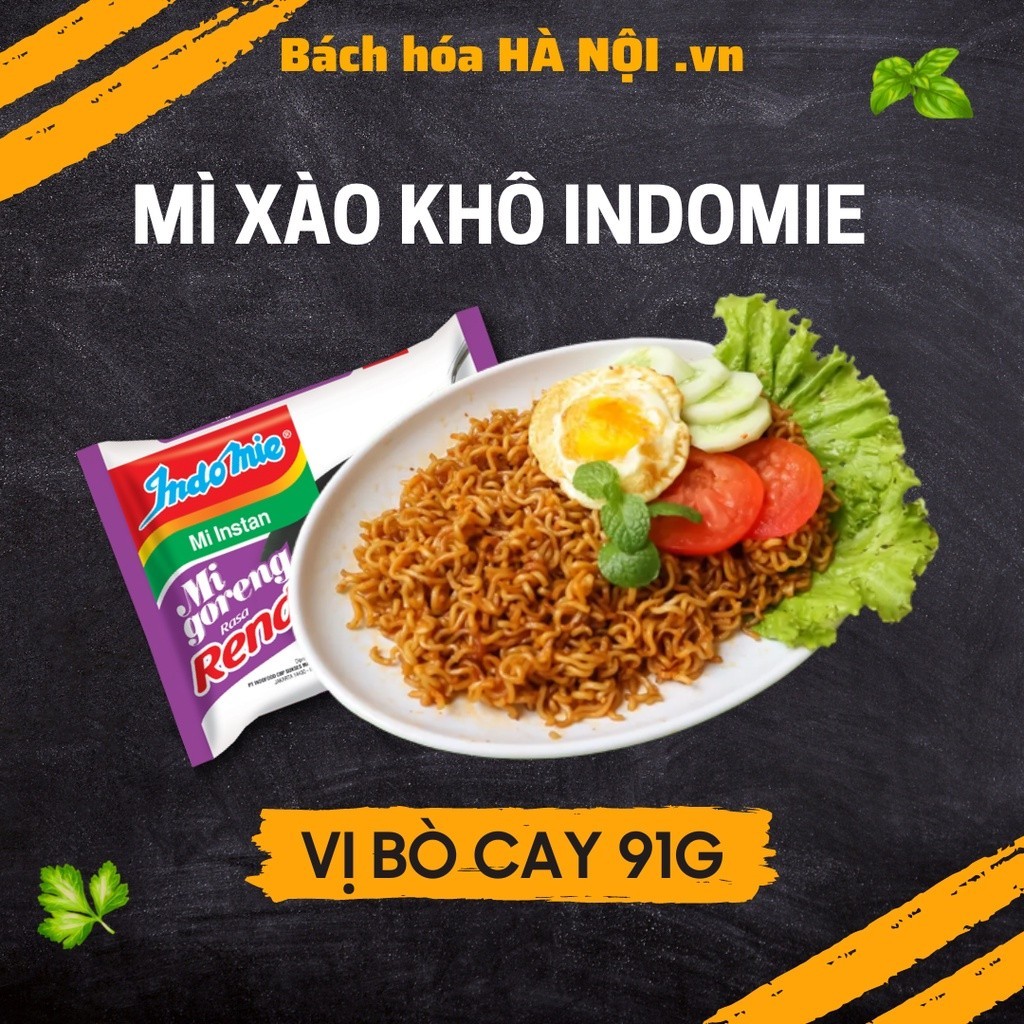 Indomie Dry Stir-Fried Noodles Indomie Mi Goreng Rasa Rendang Spicy ...